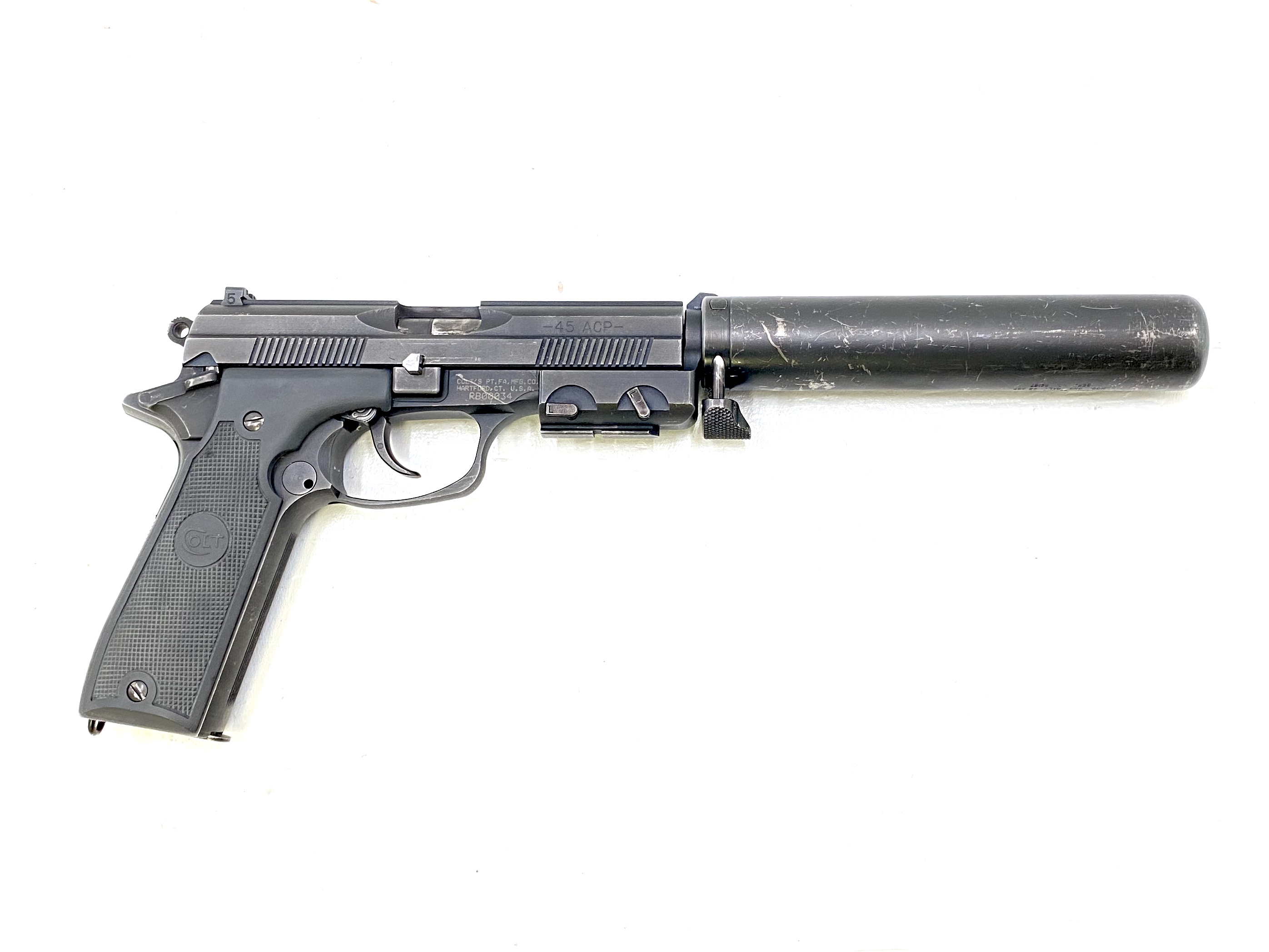 GS | Gun Auction: Rare Colt Offensive Handgun .45acp pistol with Knight ...