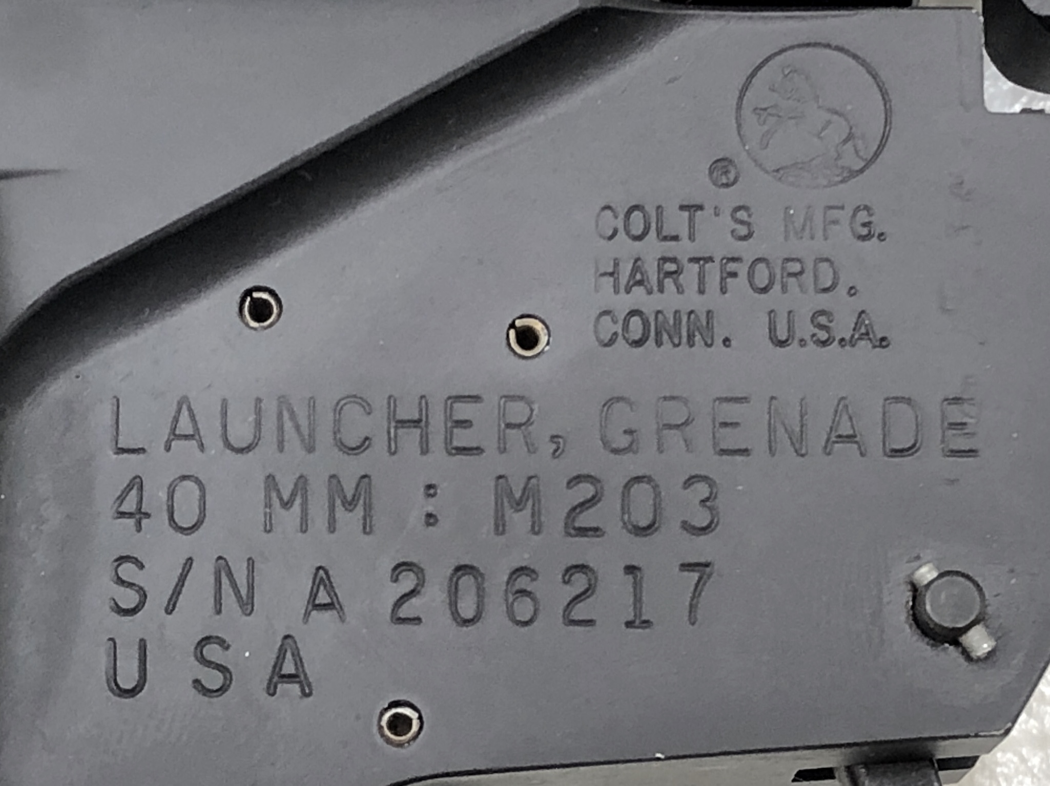 GS | Gun Auction: Colt M203 40mm Grenade Launcher with Colt Factory ...