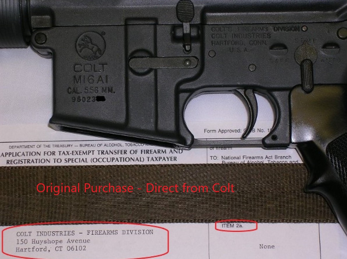 GS | Gun Auction: Excellent Transferable Colt M16A1 with MGI QCB Upper ...