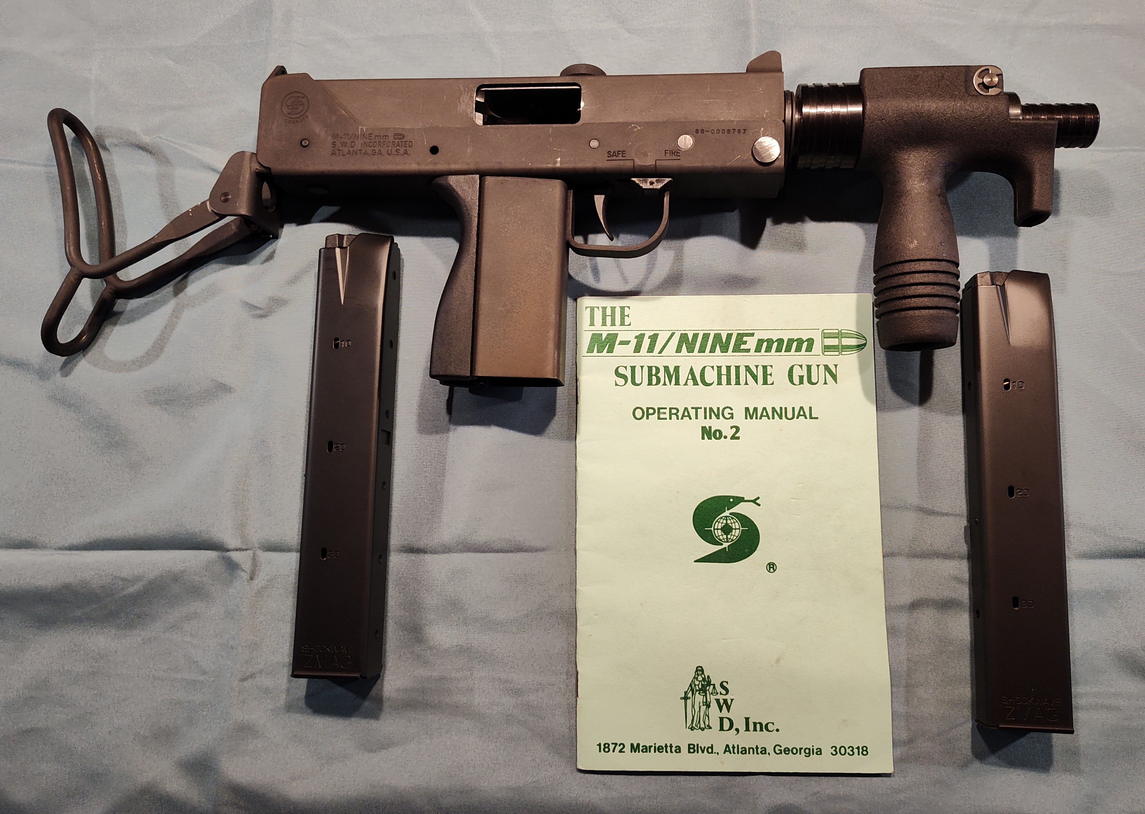 TRANSFERABLE SWD MAC M11 NINE 9mm SMG eForm-3 Cobray E… Auction | GunSpot