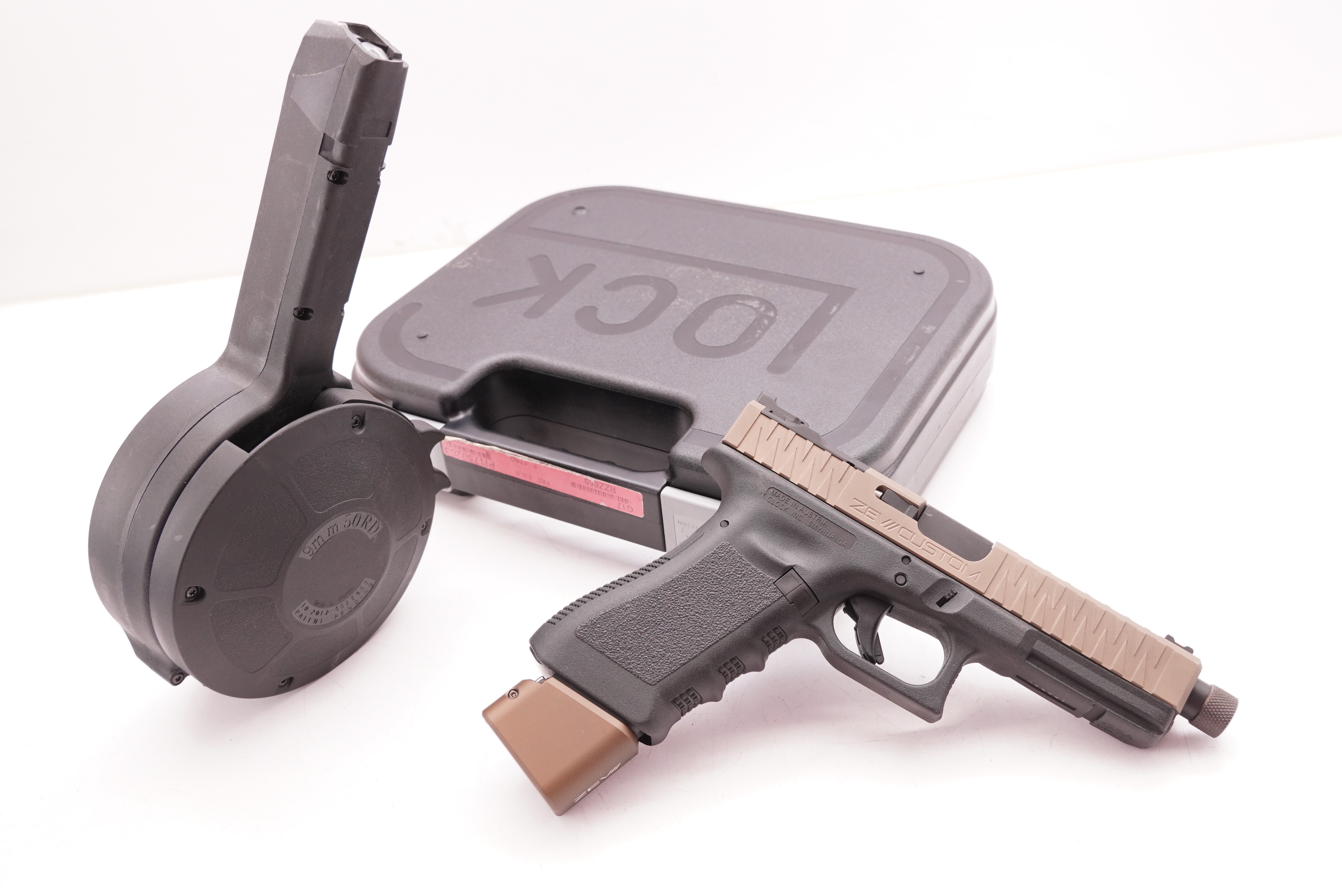 Archived Gun Listing: Glock 17 ZEV Custom 9mm W/50rd drum | GunSpot